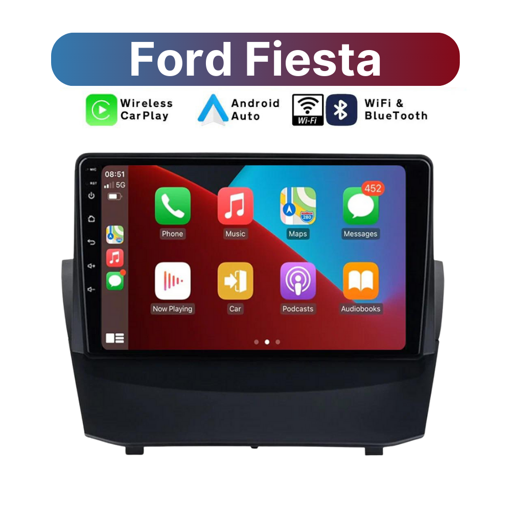 (FORD FIESTA) Apple CarPlay/Android Auto Touchscreen Radio for Ford Fi ...